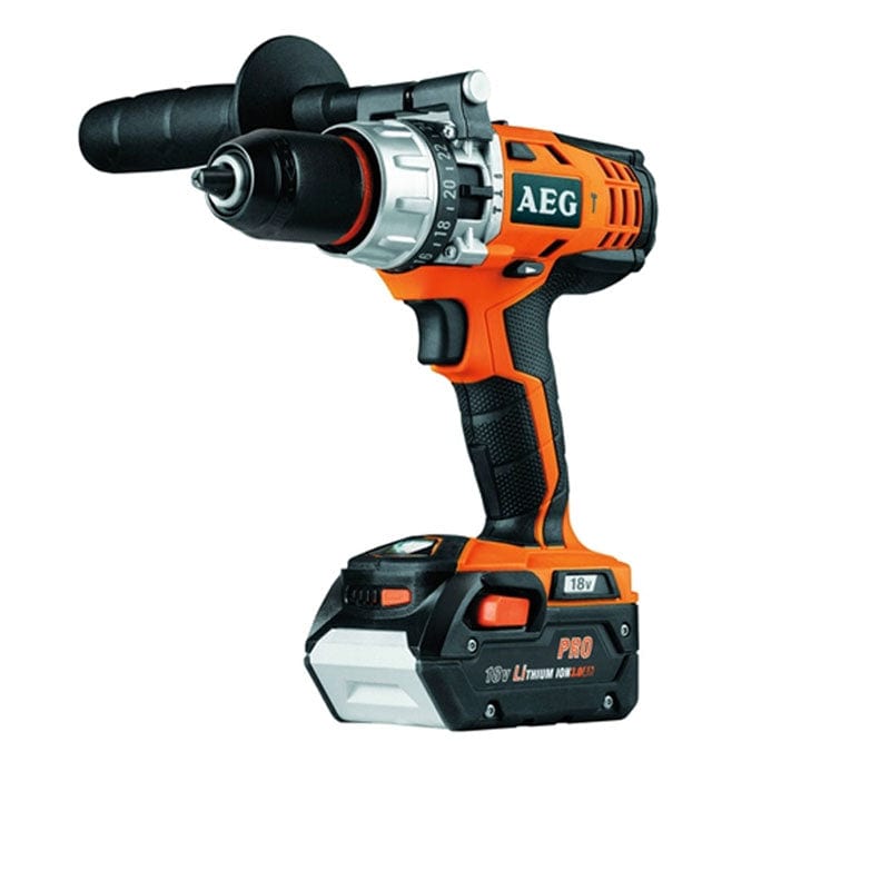 AEG Lithium-Ion Cordless Hammer Impact Drill 18V (BSB18CLI-402C ...