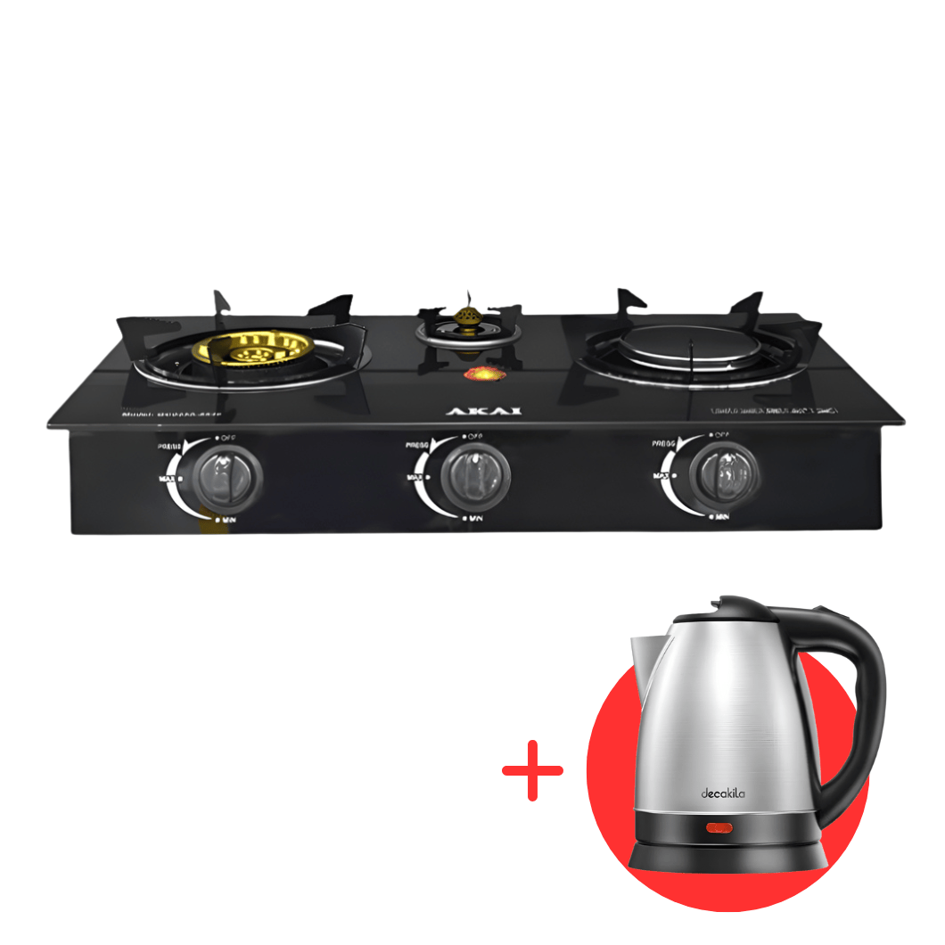 Buy Akai Infrared 3 Burner Table Top Gas Cooker – GC033A-8536 | Black ...