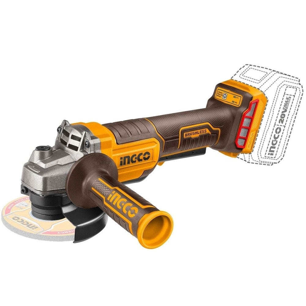 Buy Ingco 4.5" Lithium-Ion Cordless Angle Grinder – CAGLI211542 | Shop ...
