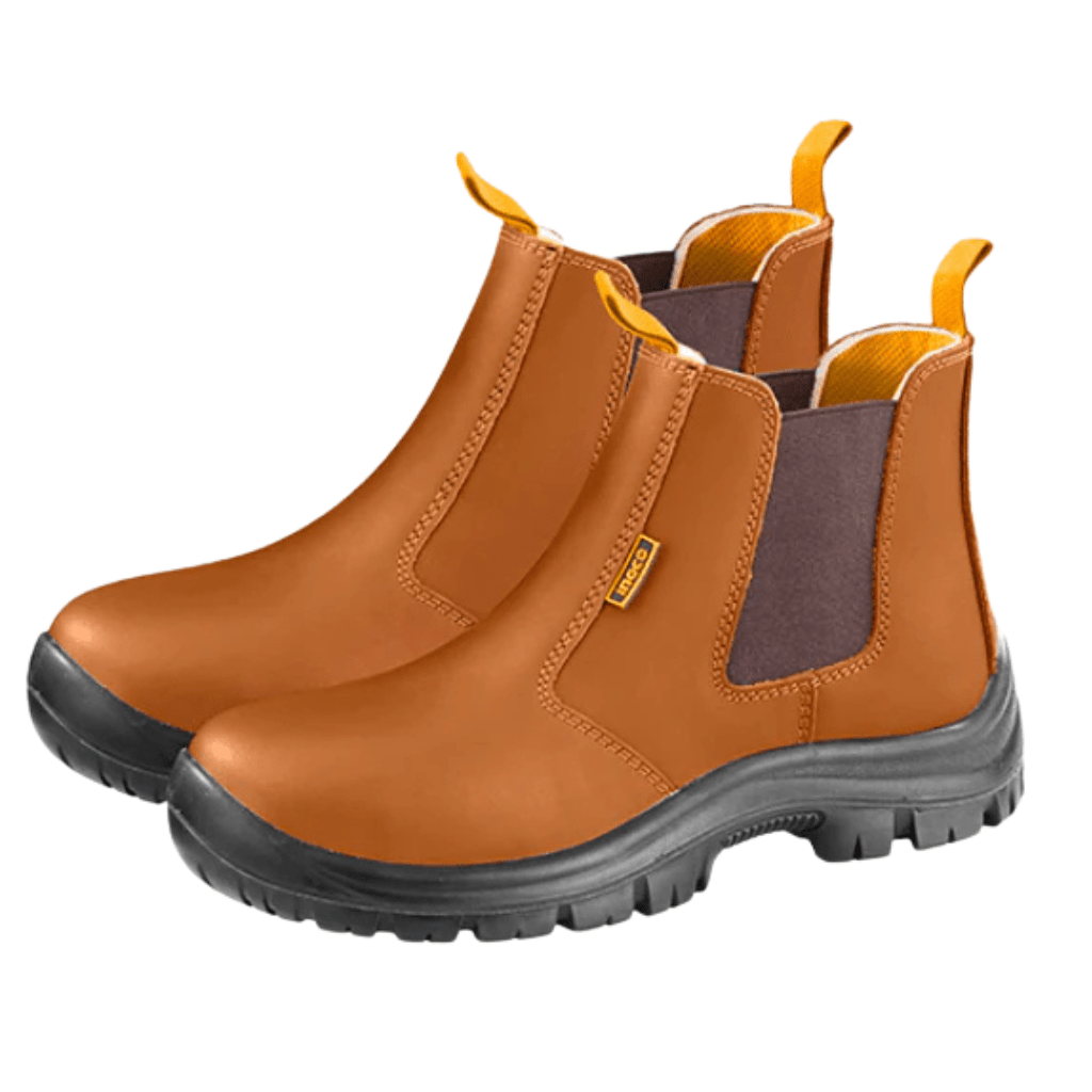 Buy Ingco Brown Leather Safety Boot with Steel Toe Cap – SSH08SB | Shop ...