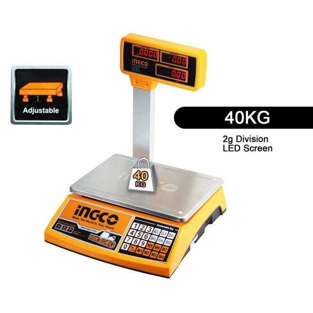 Ingco Electronic Scale 40Kg - HESA3404 | Supply Master Accra, Ghana