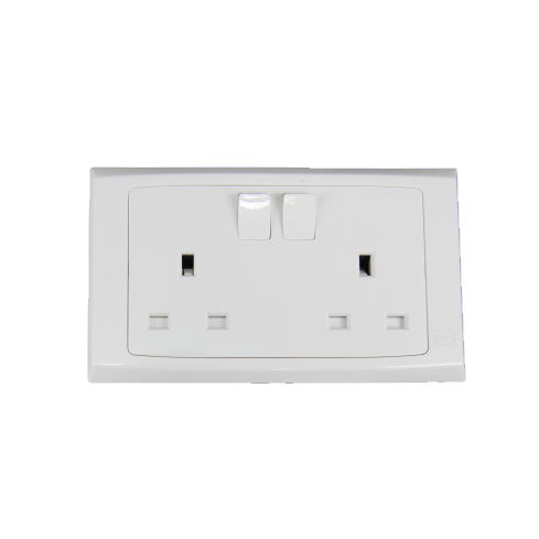 MK Electric 13A Double 2-Gang Socket | Supply Master | Accra, Ghana