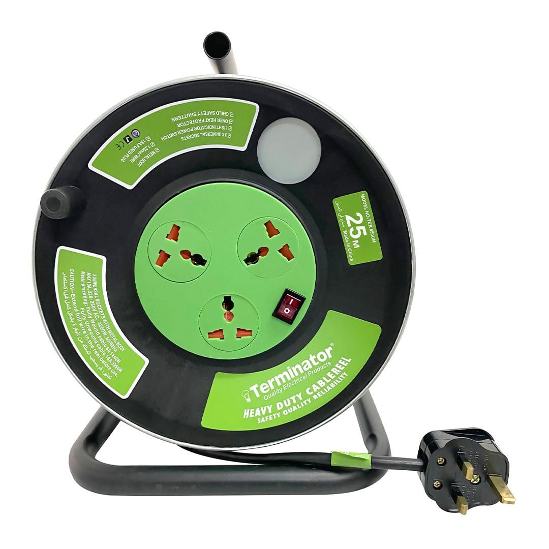 Buy Terminator 3-Way Universal Extension Reel Socket with Lighted ...