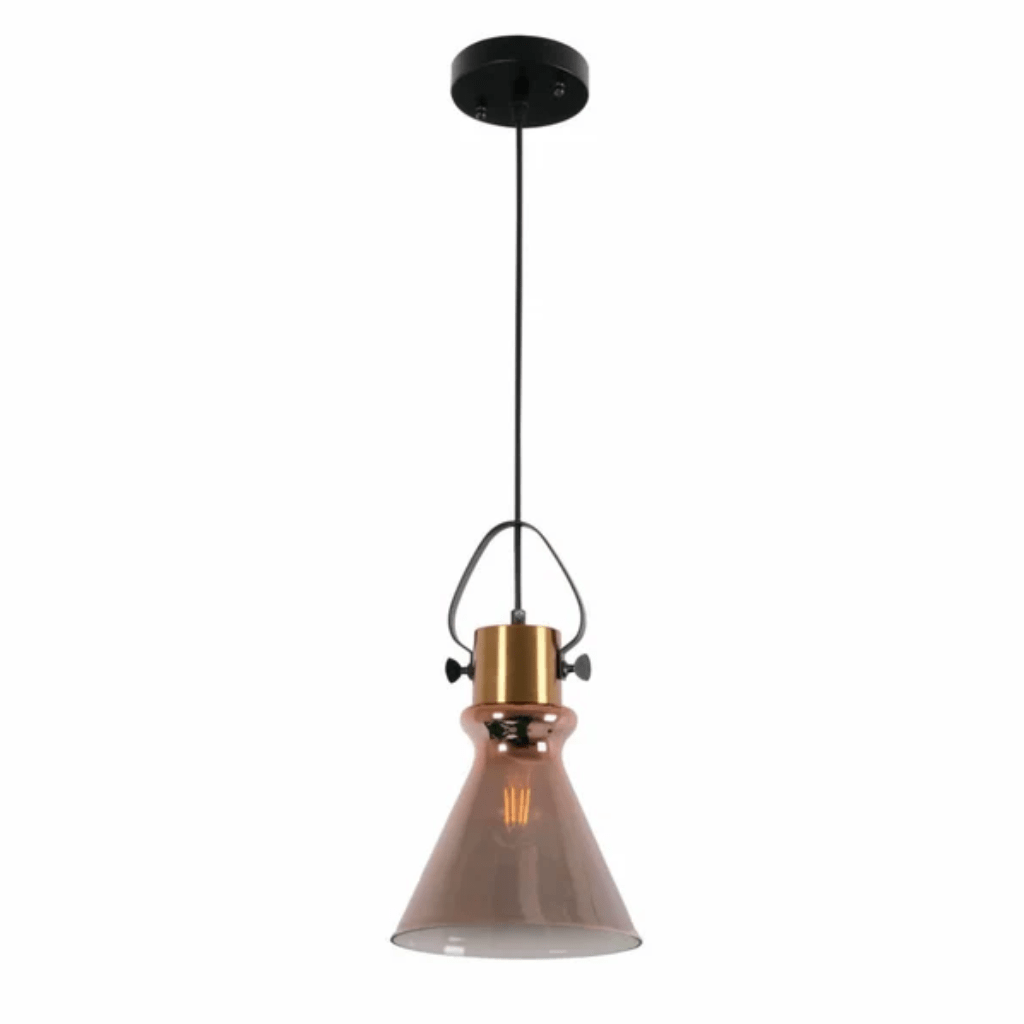 Buy Bronze Gradient Glass Funnel E27 Pendant Ceiling Light | Shop ...