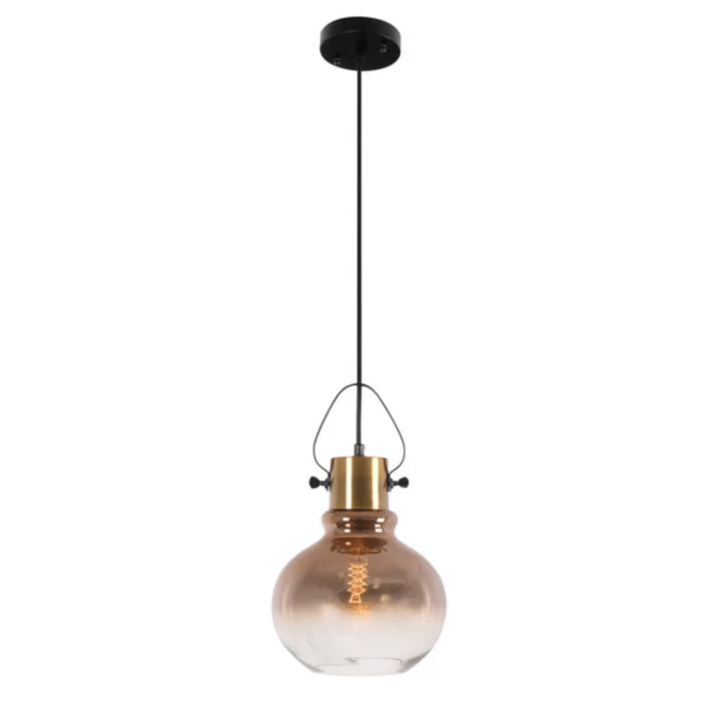 Buy Bronze Gradient Glass Globe E27 Pendant Ceiling Light | Shop ...