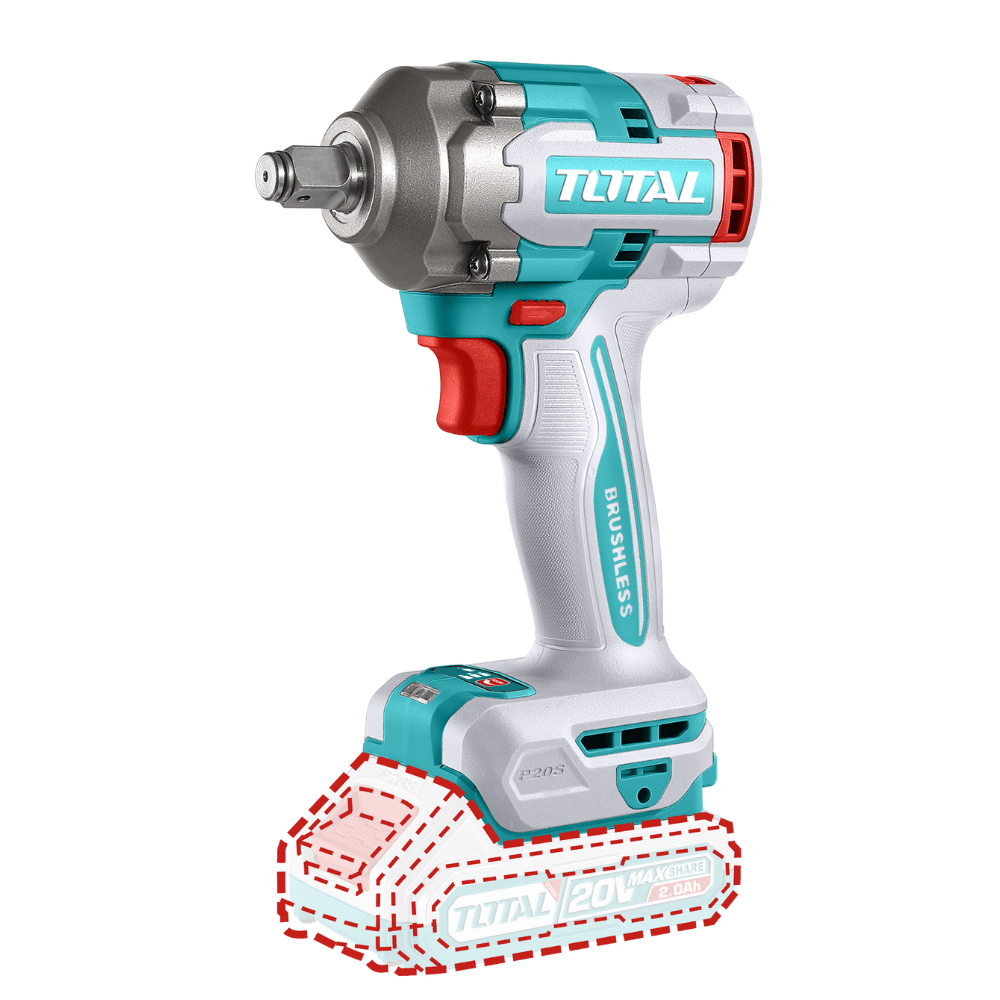 Buy Total Lithium-Ion Cordless Impact Wrench with Battery and Charger ...