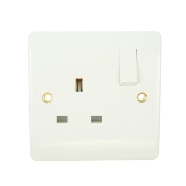 Click Mode Single 13amp White PVC Socket | Supply Master | Accra, Ghana