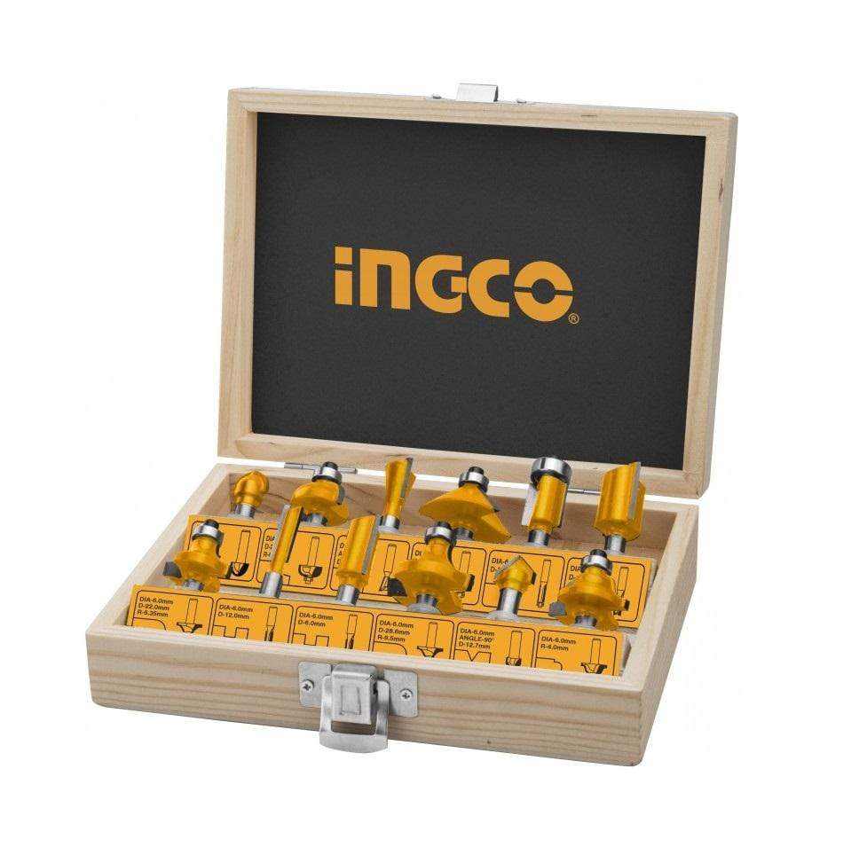 Buy Ingco 12 Pieces Router Bits Set 8mm Shank Diameter - AKRT1211 ...