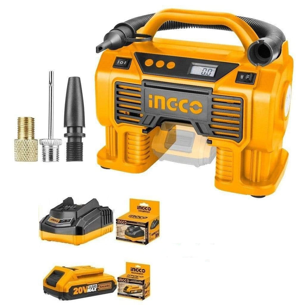 Ingco Lithium-Ion Cordless Auto Air Compressor 20V - CACLI2002 | Shop ...