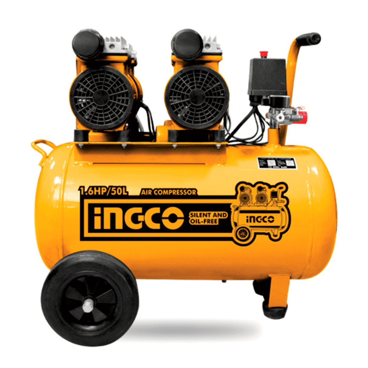 Ingco Silent And Oil Free Air Compressor 1.6HP 50L - Supply Master ...